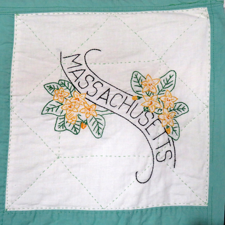 Q9234 U.S. States and Their State Flowers Quilt